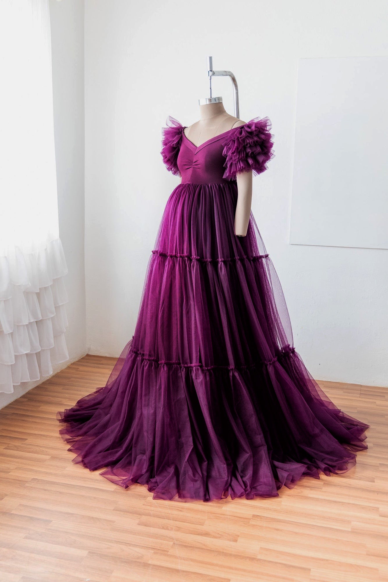Magella gown - Wine – Artista Prop Shop