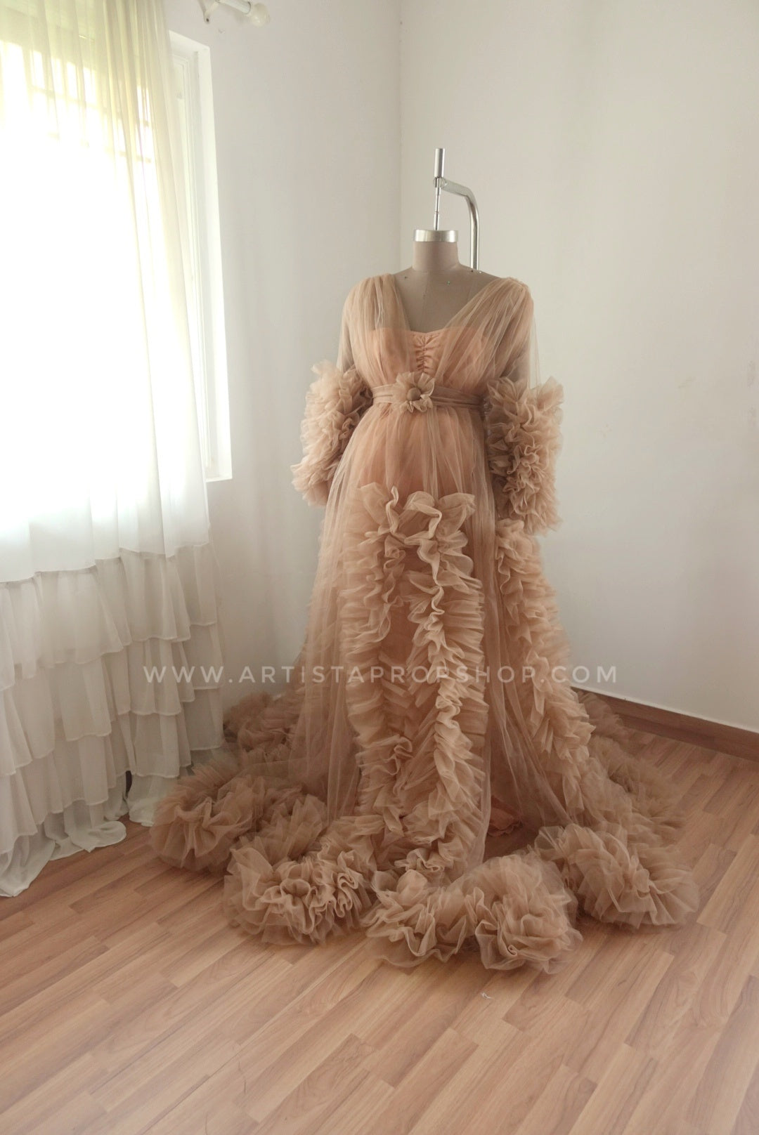 Arianna gown - Caramel – Artista Prop Shop