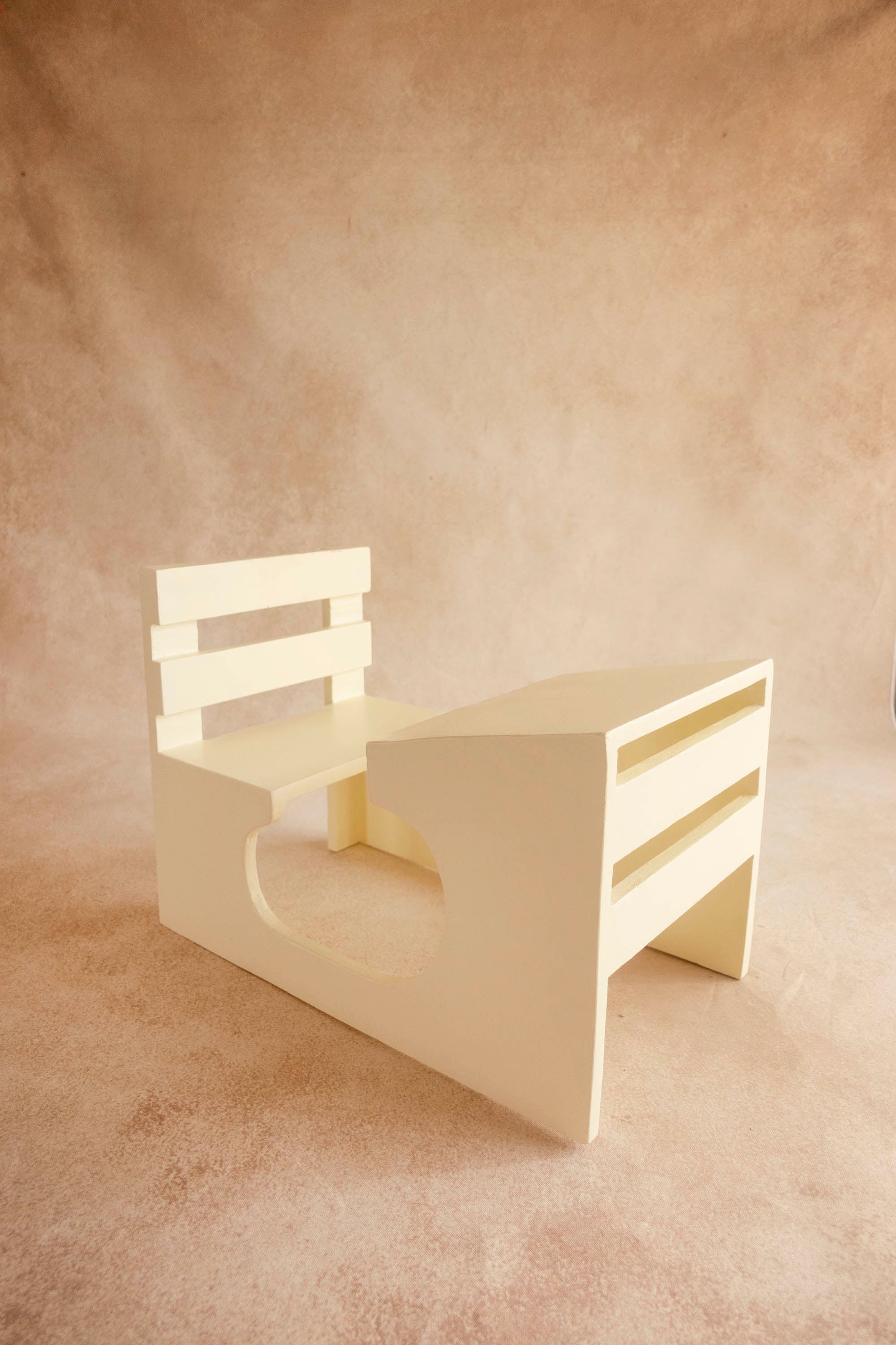 Study Table- Cream – Artista Prop Shop